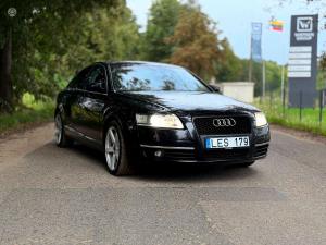 Melns Audi A6 2008 Viļņa, ar dzinēja tilpumu 2.97 L un nobraukumu 244 tūkst. km par 4000 €, foto  vietnē AUTOMOTO.COM.LV