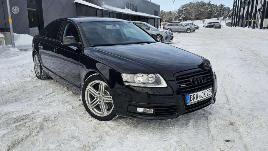 Black Audi A6 2009 in Jonava, with an engine capacity of 2.97 L and mileage of 218 thousand km for 6299 €, photo 1 on AUTOMOTO.COM.LV