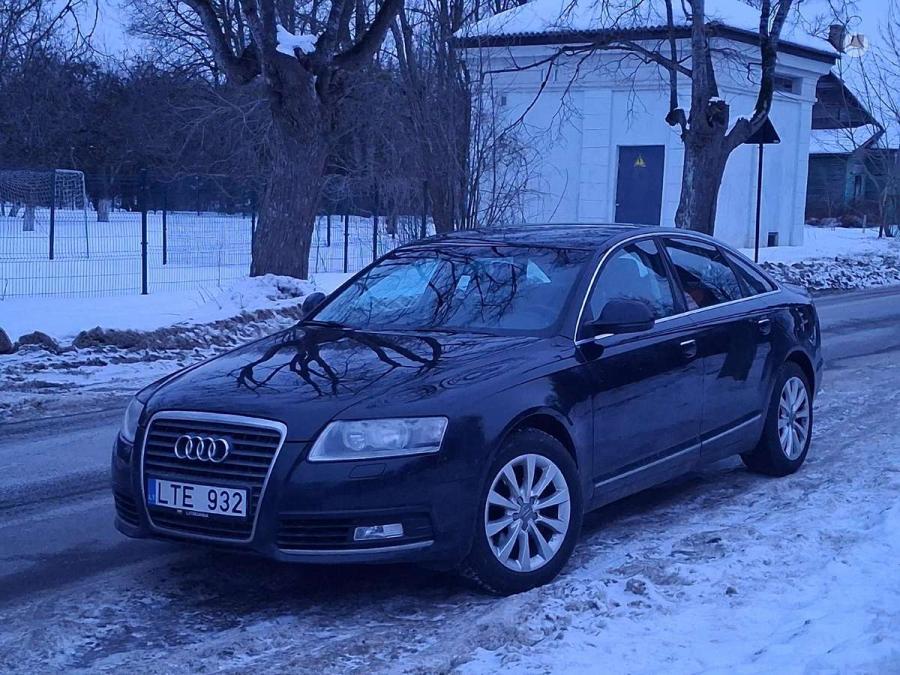 Black Audi A6 2009 in Vilnius, with an engine capacity of 2.77 L and mileage of 282 thousand km for 2200 €, photo 1 on AUTOMOTO.COM.LV