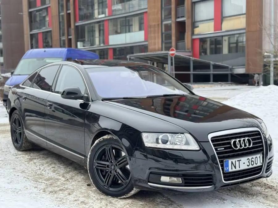 Black Audi A6 2010 in Riga, with an engine capacity of 3.00 L and mileage of 358 thousand km for 5490 €, photo 1 on AUTOMOTO.COM.LV