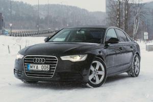 Melns Audi A6 2011 Viļņa, ar dzinēja tilpumu 2.97 L un nobraukumu 280 tūkst. km par 9300 €, foto  vietnē AUTOMOTO.COM.LV