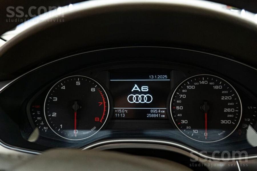 Black Audi A6 2011 in Riga, with an engine capacity of 2.80 L and mileage of 258 thousand km for 7250 €, photo 28 on AUTOMOTO.COM.LV