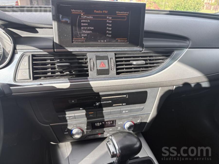 Black Audi A6 2011 in Bauska, with an engine capacity of 3.00 L and mileage of 262 thousand km for 8900 €, photo 15 on AUTOMOTO.COM.LV