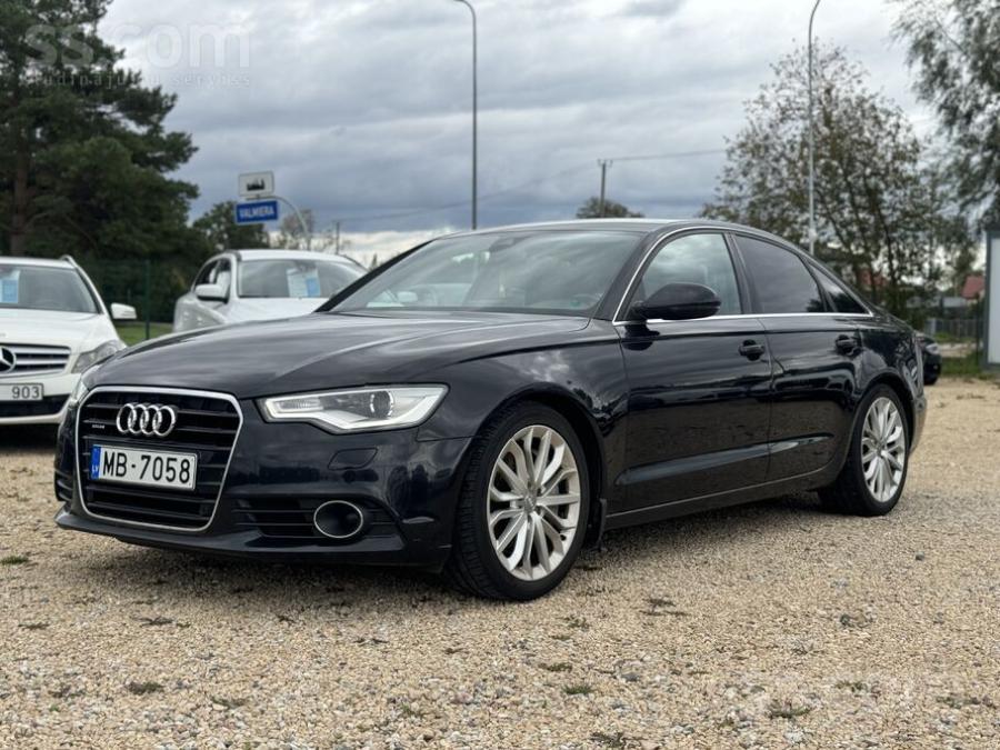 Black Audi A6 2011 in Valmiera, with an engine capacity of 3.00 L and mileage of 219 thousand km for 9750 €, photo 1 on AUTOMOTO.COM.LV