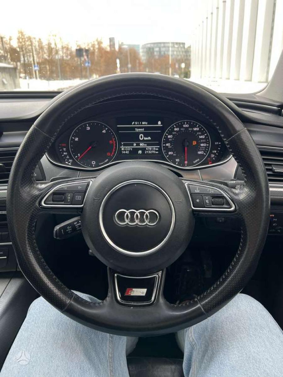 Black Audi A6 2012 in Vilnius, with an engine capacity of 1.97 L and mileage of 214 thousand km for 3150 €, photo 11 on AUTOMOTO.COM.LV