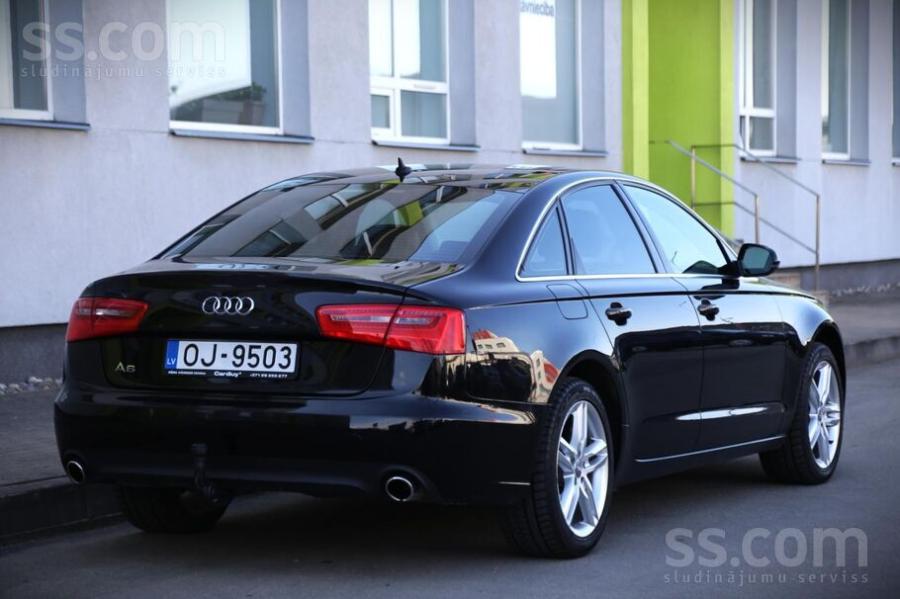Black Audi A6 2012 in Riga, with an engine capacity of 3.00 L and mileage of 302 thousand km for 8495 €, photo 6 on AUTOMOTO.COM.LV