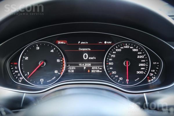 Black Audi A6 2012 in Riga, with an engine capacity of 3.00 L and mileage of 302 thousand km for 8495 €, photo 7 on AUTOMOTO.COM.LV