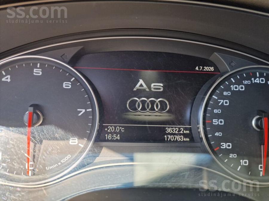 Black Audi A6 2012 in Riga, with an engine capacity of 3.00 L and mileage of 170 thousand km for 9990 €, photo 14 on AUTOMOTO.COM.LV