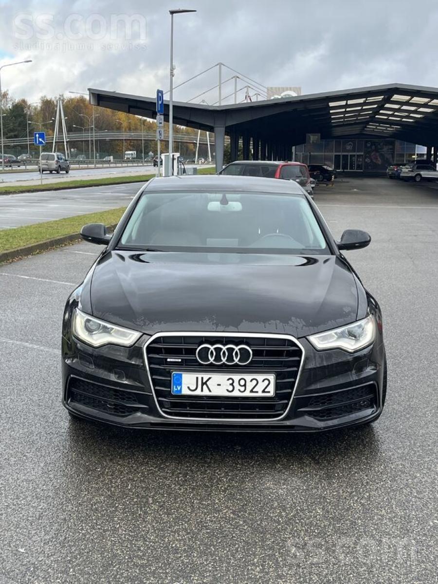 Black Audi A6 2013 in Riga, with an engine capacity of 2.80 L and mileage of 140 thousand km for 14000 €, photo 1 on AUTOMOTO.COM.LV