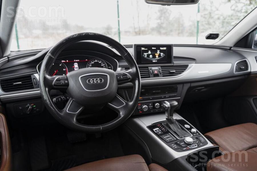 Black Audi A6 2013 in Riga, with an engine capacity of 3.00 L and mileage of 422 thousand km for 13790 €, photo 7 on AUTOMOTO.COM.LV