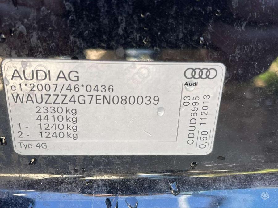 Black Audi A6 2013 in Vilnius, with an engine capacity of 2.97 L and mileage of 266 thousand km for 11295 €, photo 11 on AUTOMOTO.COM.LV