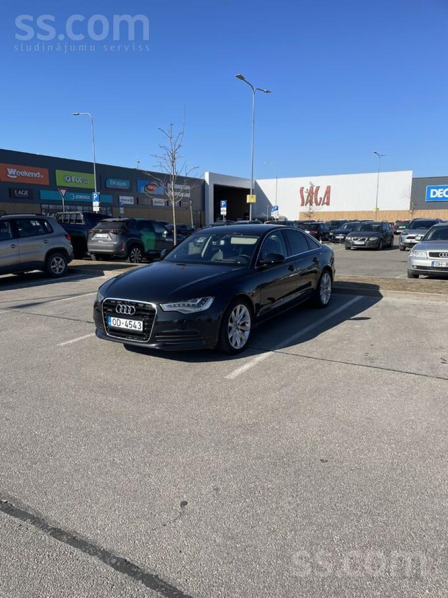Black Audi A6 2014 in Riga, with an engine capacity of 3.00 L and mileage of 305 thousand km for 12500 €, photo 6 on AUTOMOTO.COM.LV