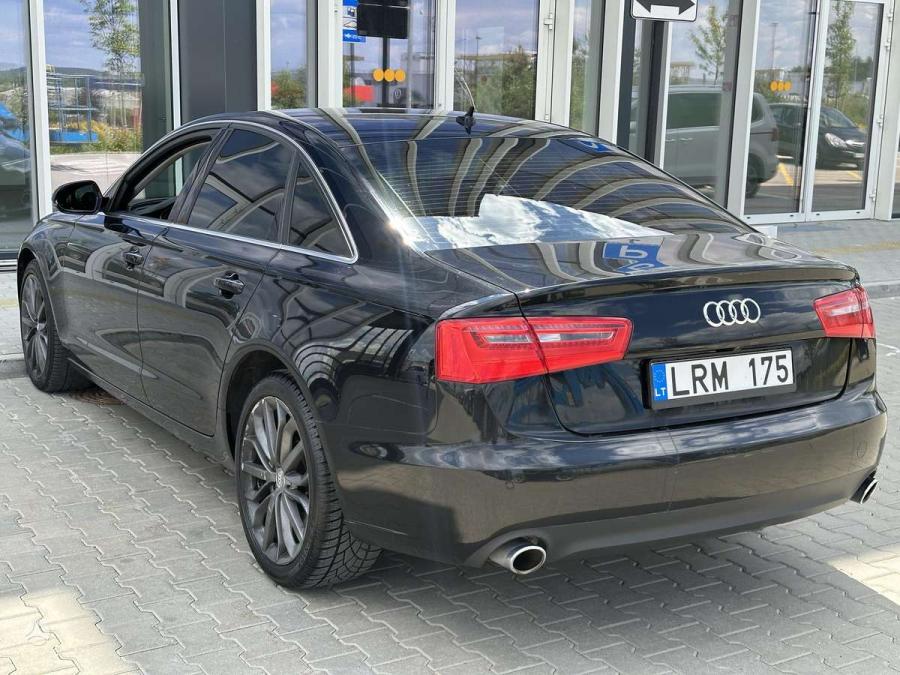 Black Audi A6 2014 in Vilnius, with an engine capacity of 2.97 L and mileage of 388 thousand km for 7500 €, photo 5 on AUTOMOTO.COM.LV