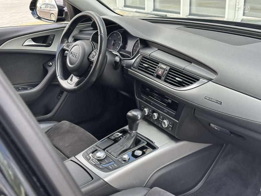 Black Audi A6 2014 in Vilnius, with an engine capacity of 2.97 L and mileage of 388 thousand km for 7500 €, photo 13 on AUTOMOTO.COM.LV