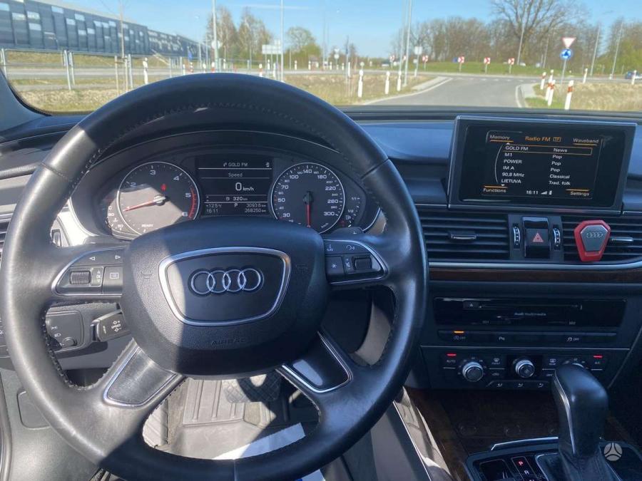 Black Audi A6 2015 in Kazlu Ruda, with an engine capacity of 1.97 L and mileage of 268 thousand km for 9350 €, photo 10 on AUTOMOTO.COM.LV