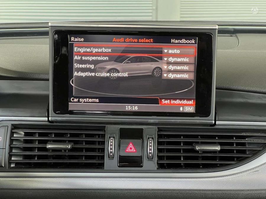 Melns Audi A6 2015 Viļņa, ar dzinēja tilpumu 2.97 L un nobraukumu 280 tūkst. km par 14950 €, foto 38 vietnē AUTOMOTO.COM.LV