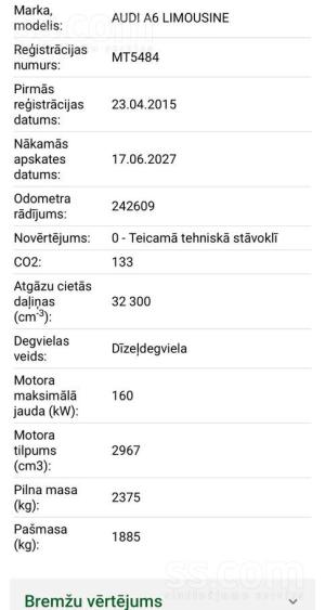 Melns Audi A6 2015 Rīga, ar dzinēja tilpumu 3.00 L un nobraukumu 243 tūkst. km par 13650 €, foto 32 vietnē AUTOMOTO.COM.LV