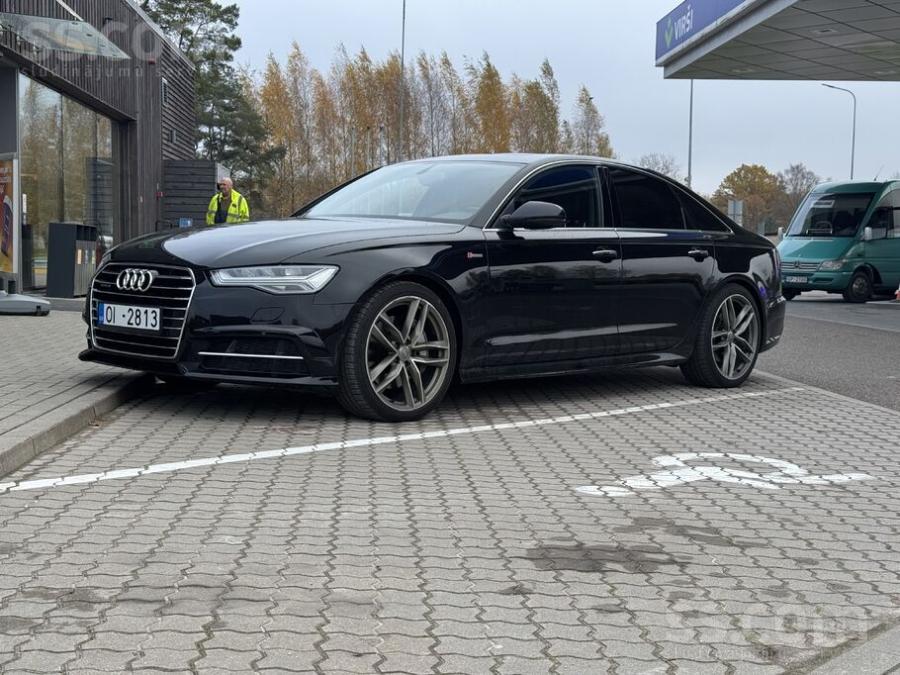 Black Audi A6 2016 in Saldus, with an engine capacity of 3.00 L and mileage of 288 thousand km for 14995 €, photo 1 on AUTOMOTO.COM.LV