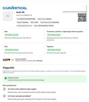 Черный Ауди А6 2016 в Ионава, объемом двигателя 2.00 л и пробегом 189 тыс. км за 16500 €, фото 46 на AUTOMOTO.COM.LV