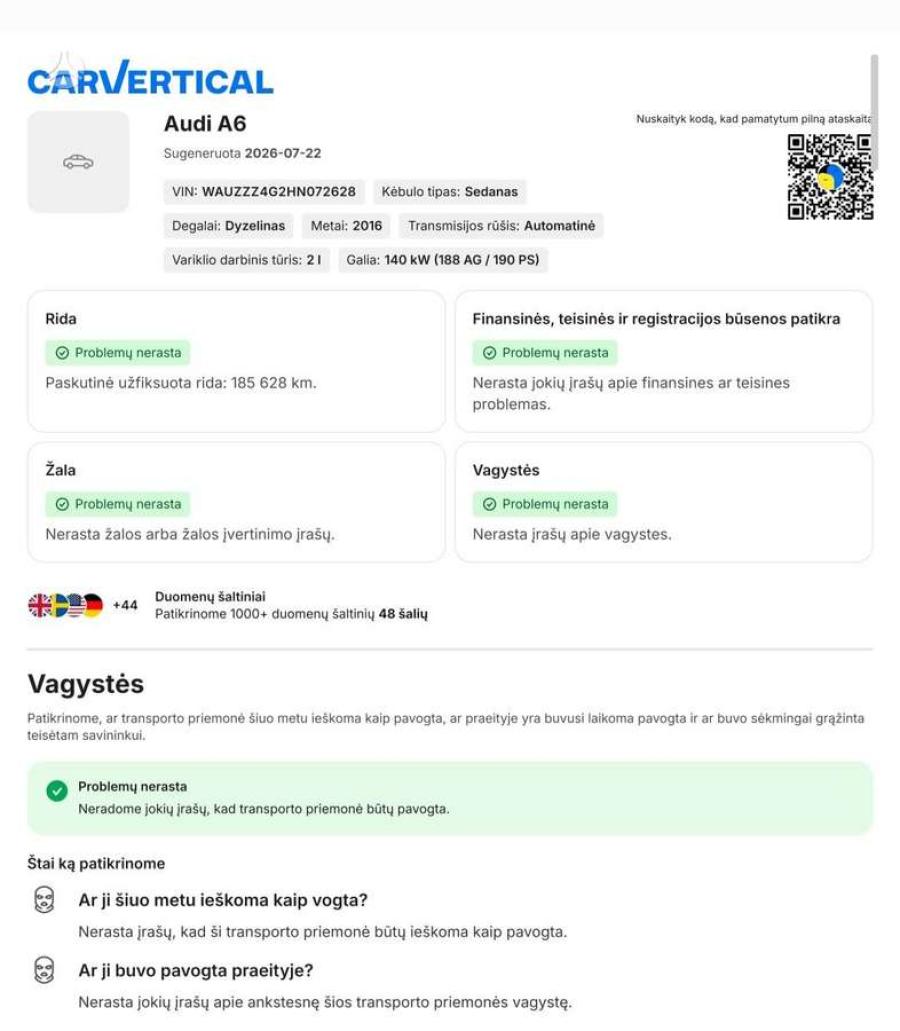 Черный Ауди А6 2016 в Ионава, объемом двигателя 2.00 л и пробегом 189 тыс. км за 16500 €, фото 46 на AUTOMOTO.COM.LV