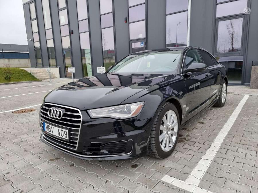 Black Audi A6 2016 in Kaunas, with an engine capacity of 1.98 L and mileage of 169 thousand km for 12600 €, photo 1 on AUTOMOTO.COM.LV