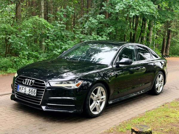Black Audi A6 2016 in Vilnius, with an engine capacity of 2.00 L and mileage of 136 thousand km for 14300 €, photo 1 on AUTOMOTO.COM.LV