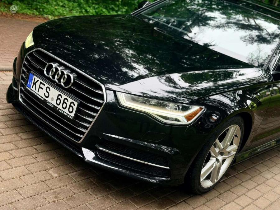 Black Audi A6 2016 in Vilnius, with an engine capacity of 2.00 L and mileage of 136 thousand km for 14300 €, photo 6 on AUTOMOTO.COM.LV