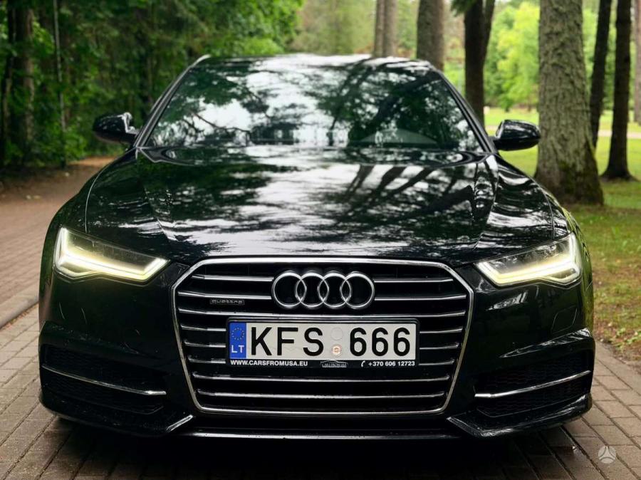 Black Audi A6 2016 in Vilnius, with an engine capacity of 2.00 L and mileage of 136 thousand km for 14300 €, photo 8 on AUTOMOTO.COM.LV