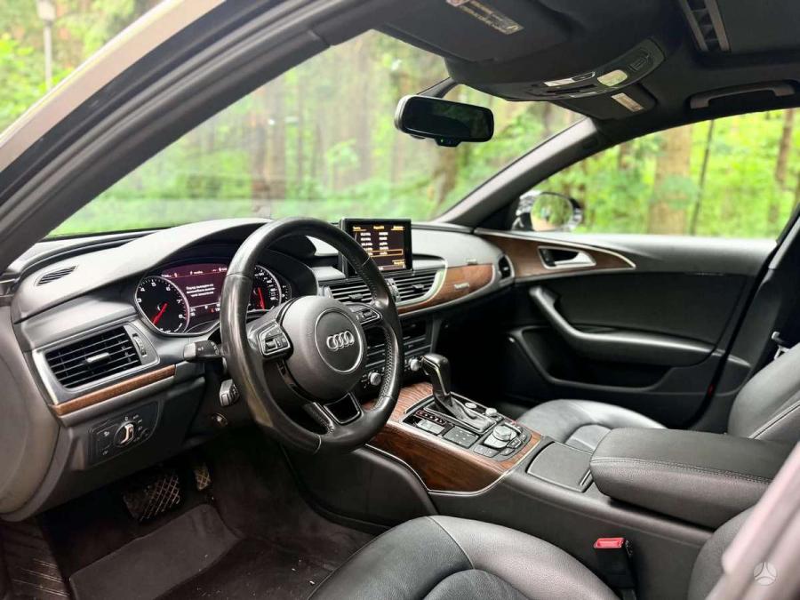 Black Audi A6 2016 in Vilnius, with an engine capacity of 2.00 L and mileage of 136 thousand km for 14300 €, photo 10 on AUTOMOTO.COM.LV