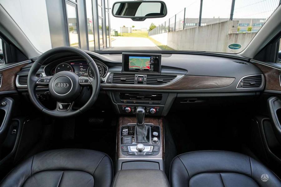 Black Audi A6 2016 in Kaunas, with an engine capacity of 1.97 L and mileage of 275 thousand km for 14450 €, photo 17 on AUTOMOTO.COM.LV