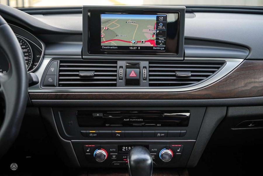 Black Audi A6 2016 in Kaunas, with an engine capacity of 1.97 L and mileage of 275 thousand km for 14450 €, photo 21 on AUTOMOTO.COM.LV
