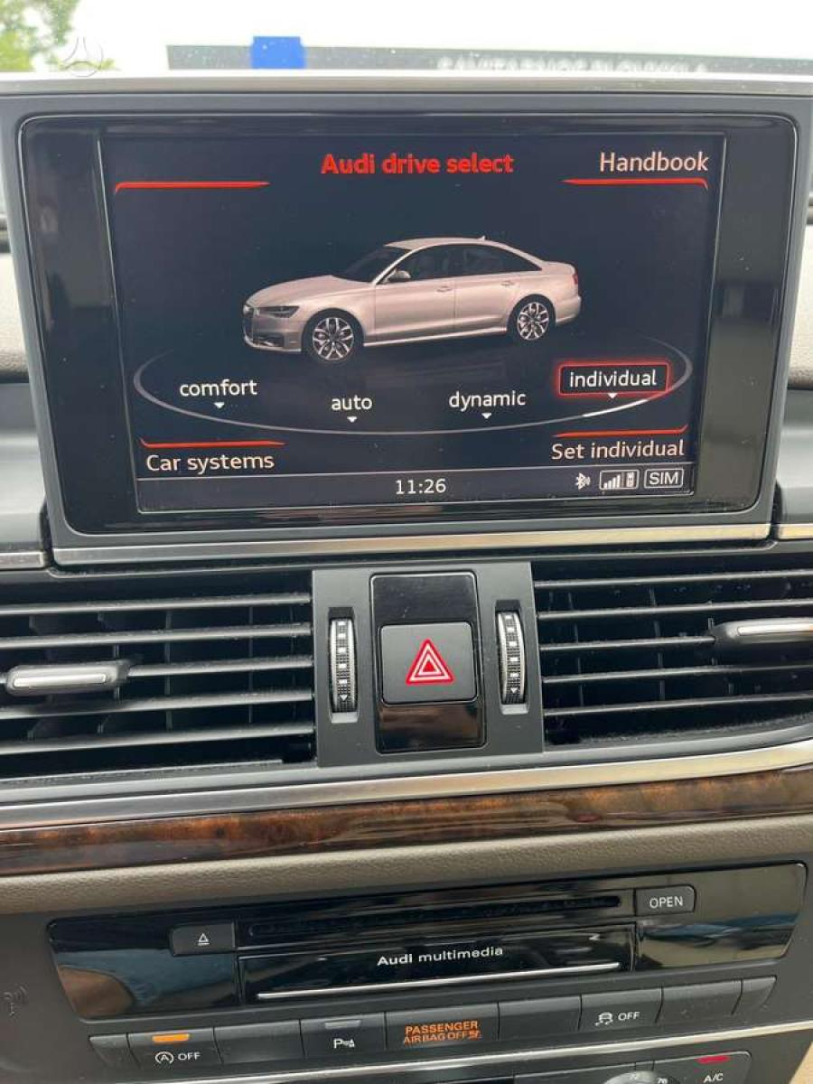 Black Audi A6 2016 in Klaipeda, with an engine capacity of 1.98 L and mileage of 165 thousand km for 13900 €, photo 15 on AUTOMOTO.COM.LV