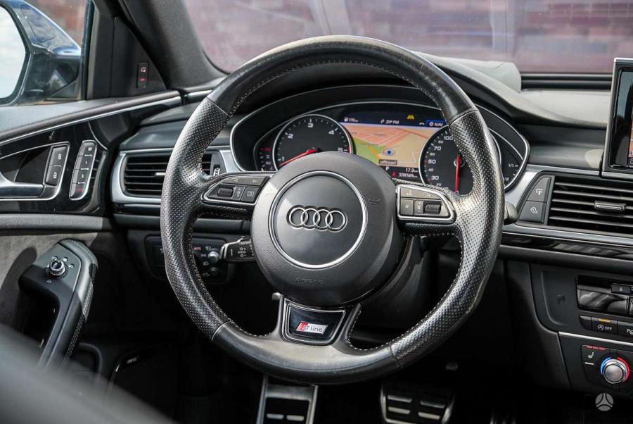 Black Audi A6 2017 in Marijampole, with an engine capacity of 2.97 L and mileage of 338 thousand km for 14450 €, photo 16 on AUTOMOTO.COM.LV