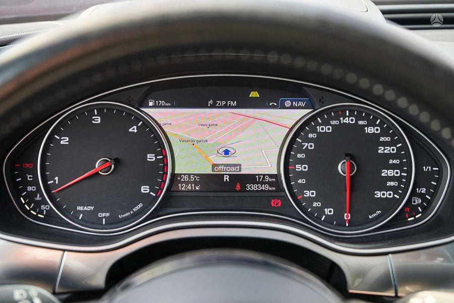 Black Audi A6 2017 in Marijampole, with an engine capacity of 2.97 L and mileage of 338 thousand km for 14450 €, photo 24 on AUTOMOTO.COM.LV