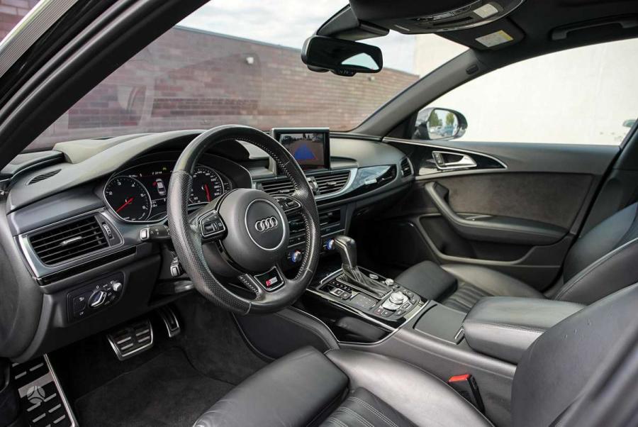 Black Audi A6 2017 in Marijampole, with an engine capacity of 2.97 L and mileage of 338 thousand km for 14450 €, photo 27 on AUTOMOTO.COM.LV
