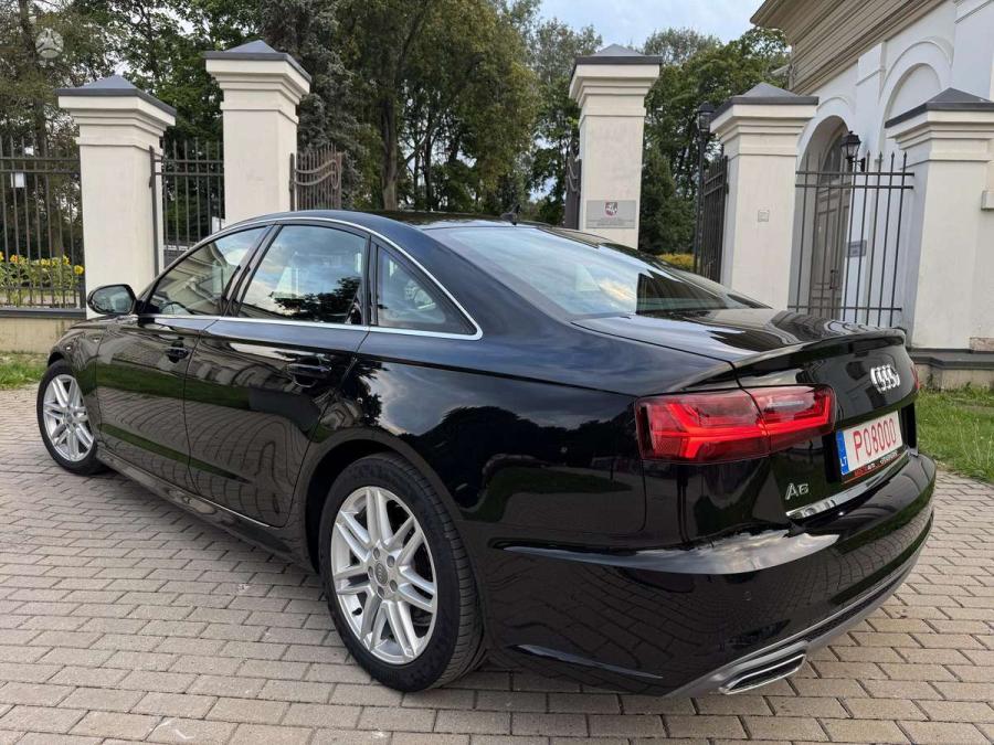 Black Audi A6 2018 in Vilnius, with an engine capacity of 2.00 L and mileage of 300 thousand km for 13999 €, photo 14 on AUTOMOTO.COM.LV