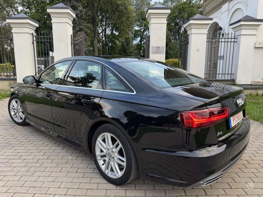 Black Audi A6 2018 in Vilnius, with an engine capacity of 2.00 L and mileage of 300 thousand km for 13999 €, photo 15 on AUTOMOTO.COM.LV
