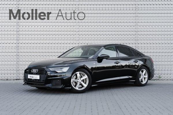 Black Audi A6 2021 in Marupe, with an engine capacity of 2.00 L and mileage of 121 thousand km for 31650 €, photo 1 on AUTOMOTO.COM.LV