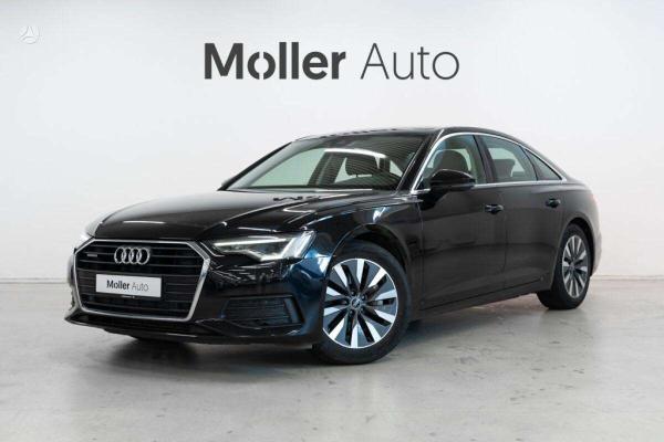 Black Audi A6 2021 in Vilnius, with an engine capacity of 2.00 L and mileage of 74 thousand km for 28500 €, photo 1 on AUTOMOTO.COM.LV