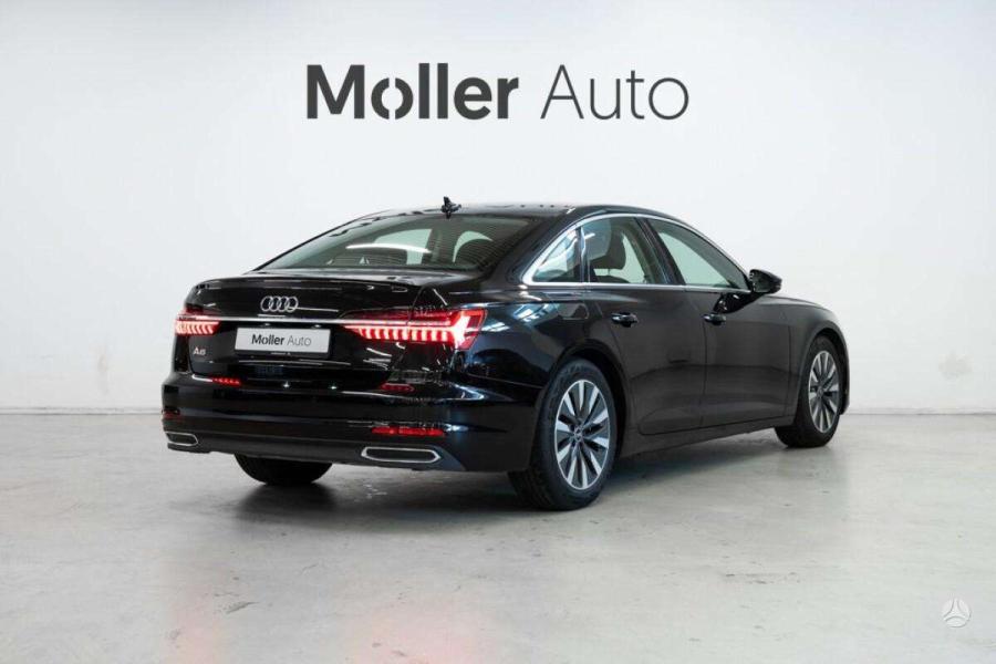Black Audi A6 2021 in Vilnius, with an engine capacity of 2.00 L and mileage of 74 thousand km for 28500 €, photo 4 on AUTOMOTO.COM.LV