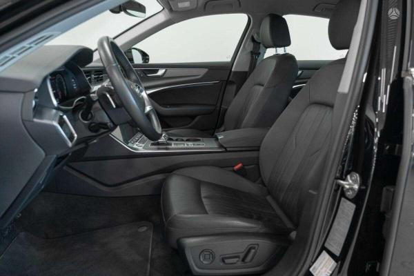 Black Audi A6 2021 in Vilnius, with an engine capacity of 2.00 L and mileage of 74 thousand km for 28500 €, photo 8 on AUTOMOTO.COM.LV