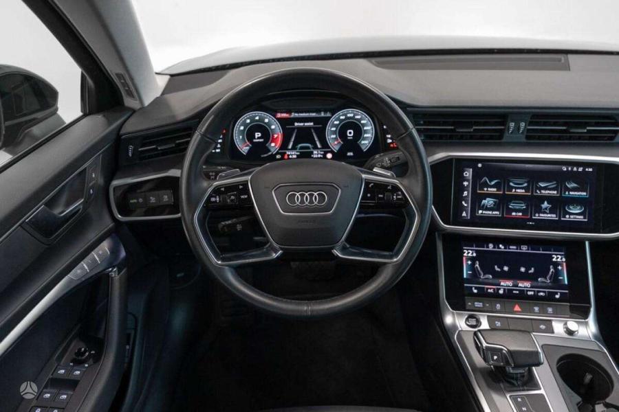 Black Audi A6 2021 in Vilnius, with an engine capacity of 2.00 L and mileage of 74 thousand km for 28500 €, photo 10 on AUTOMOTO.COM.LV
