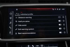 Black Audi A6 2021 in Vilnius, with an engine capacity of 2.00 L and mileage of 74 thousand km for 28500 €, photo 14 on AUTOMOTO.COM.LV