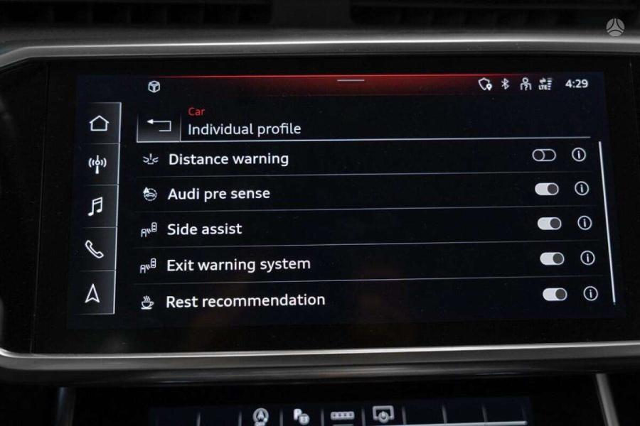 Black Audi A6 2021 in Vilnius, with an engine capacity of 2.00 L and mileage of 74 thousand km for 28500 €, photo 14 on AUTOMOTO.COM.LV