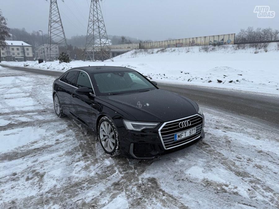 Black Audi A6 2022 in Kaunas, with an engine capacity of 2.00 L and mileage of 96 thousand km for 28750 €, photo 1 on AUTOMOTO.COM.LV