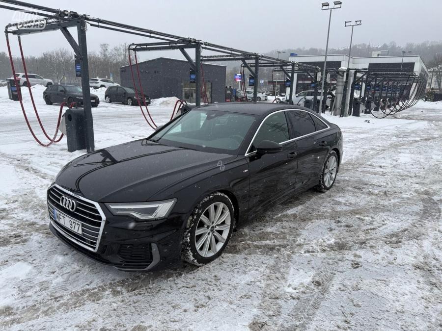 Black Audi A6 2022 in Kaunas, with an engine capacity of 2.00 L and mileage of 96 thousand km for 28750 €, photo 4 on AUTOMOTO.COM.LV