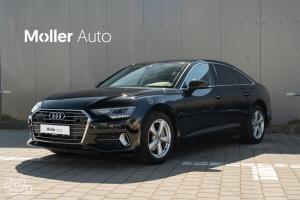 Black Audi A6 2022 in Vilnius, with an engine capacity of 2.00 L and mileage of 99 thousand km for 29850 €, photo  on AUTOMOTO.COM.LV