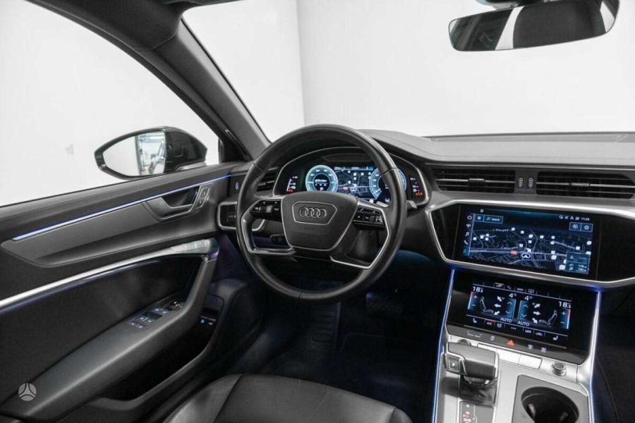 Black Audi A6 2022 in Vilnius, with an engine capacity of 2.00 L and mileage of 76 thousand km for 31950 €, photo 11 on AUTOMOTO.COM.LV