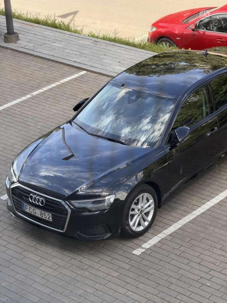 Black Audi A6 2023 in Vilnius, with an engine capacity of 1.98 L and mileage of 46 thousand km for 33500 €, photo 3 on AUTOMOTO.COM.LV