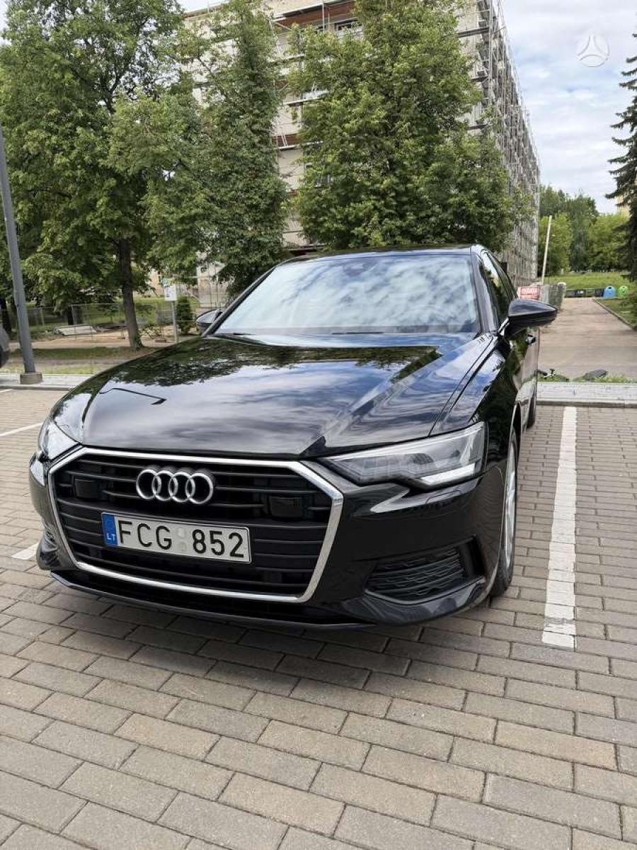 Black Audi A6 2023 in Vilnius, with an engine capacity of 1.98 L and mileage of 46 thousand km for 33500 €, photo 5 on AUTOMOTO.COM.LV